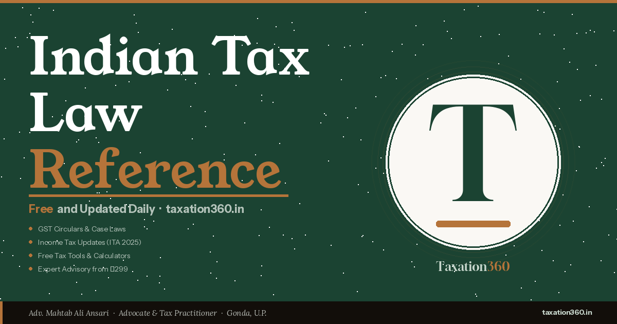 GST & Income Tax Case Laws India | Taxation360